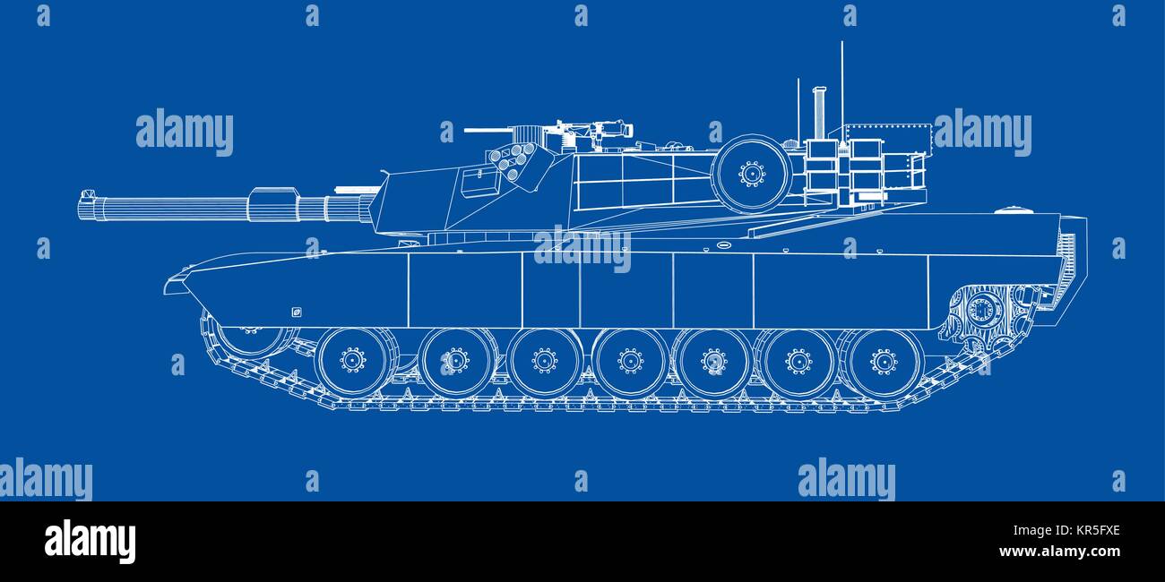 Blueprint of realistic tank Stock Vector Image & Art - Alamy