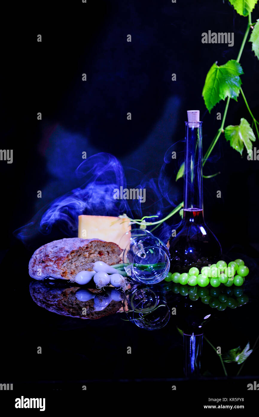 still life grape leaves in backlight Stock Photo - Alamy