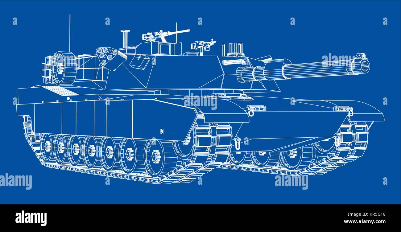 Blueprint of realistic tank Stock Vector Image & Art - Alamy