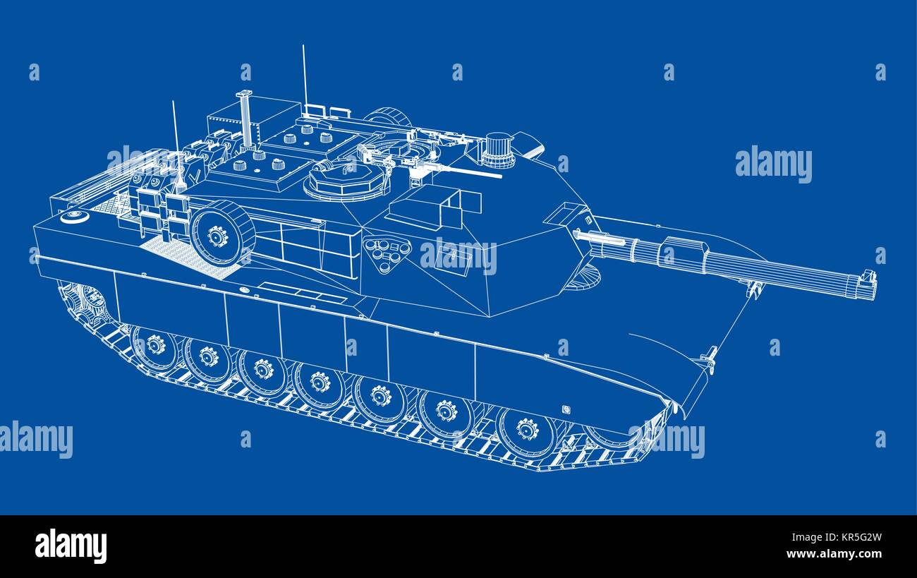 Blueprint of realistic tank Stock Vector Image & Art - Alamy