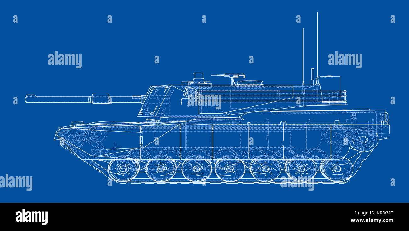 Blueprint of realistic tank Stock Vector Image & Art - Alamy