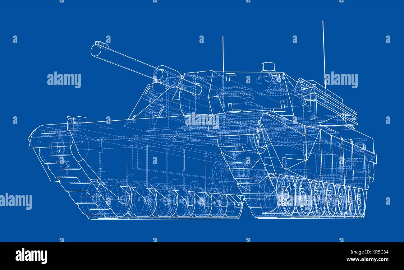 Blueprint of realistic tank Stock Vector Image & Art - Alamy