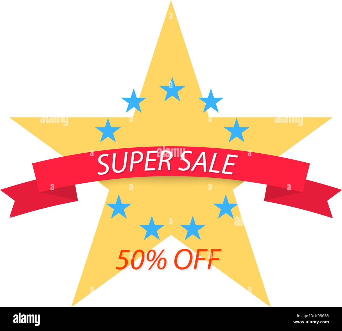 Star banner sales discount promotions. Vector illustration Stock Vector ...