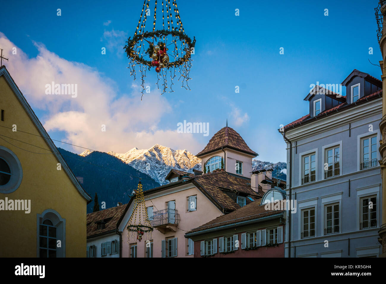 Meran Merano in South Tyrol, Italy, during the Christmas with ...