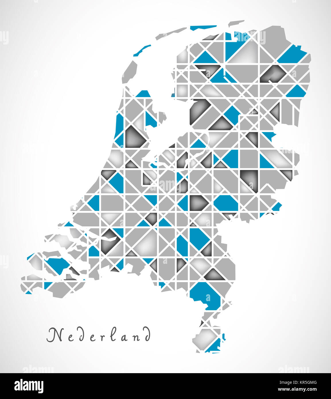Netherlands Map crystal style artwork Stock Photo - Alamy
