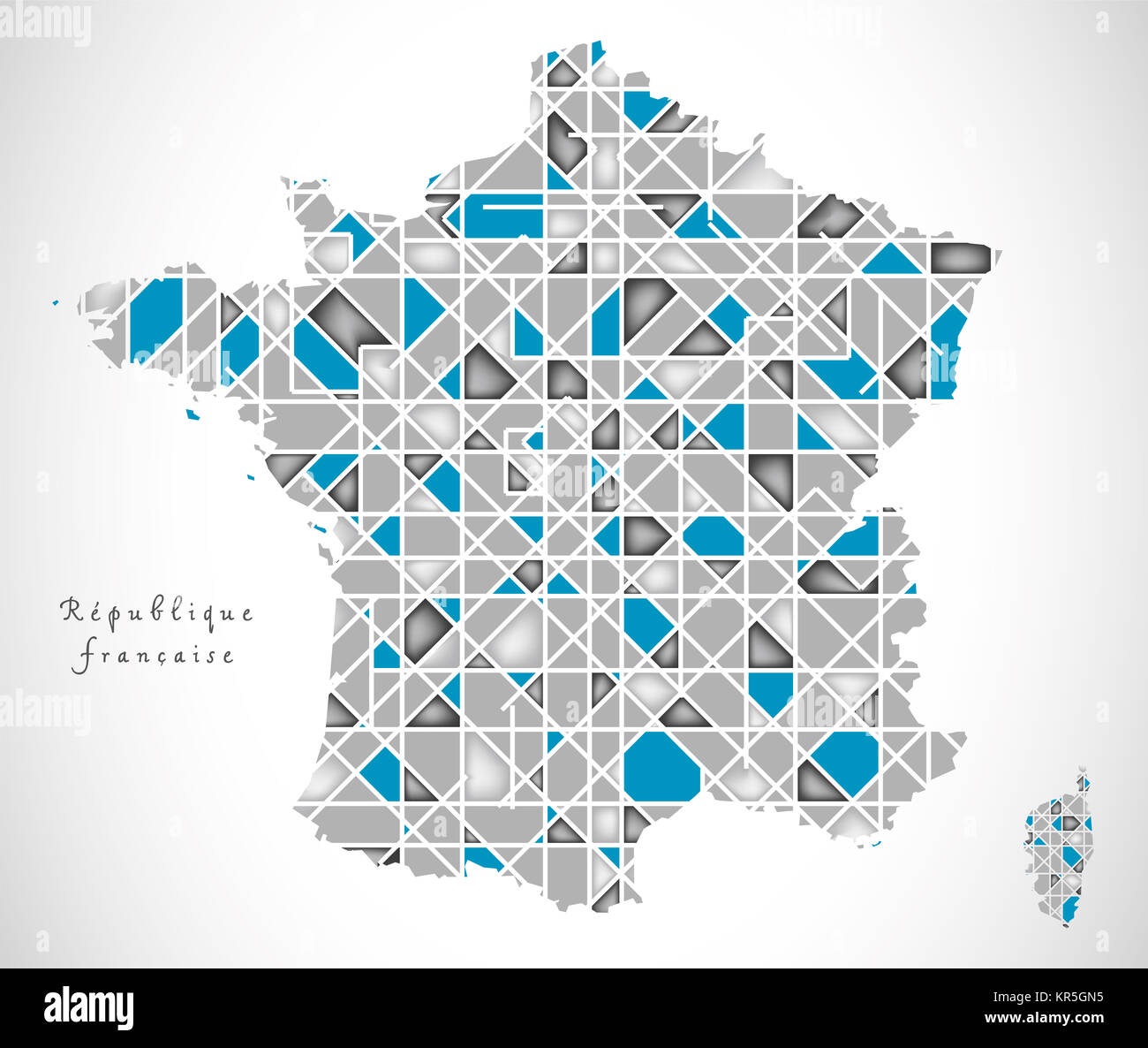 Map of france regions administrative hi-res stock photography and ...