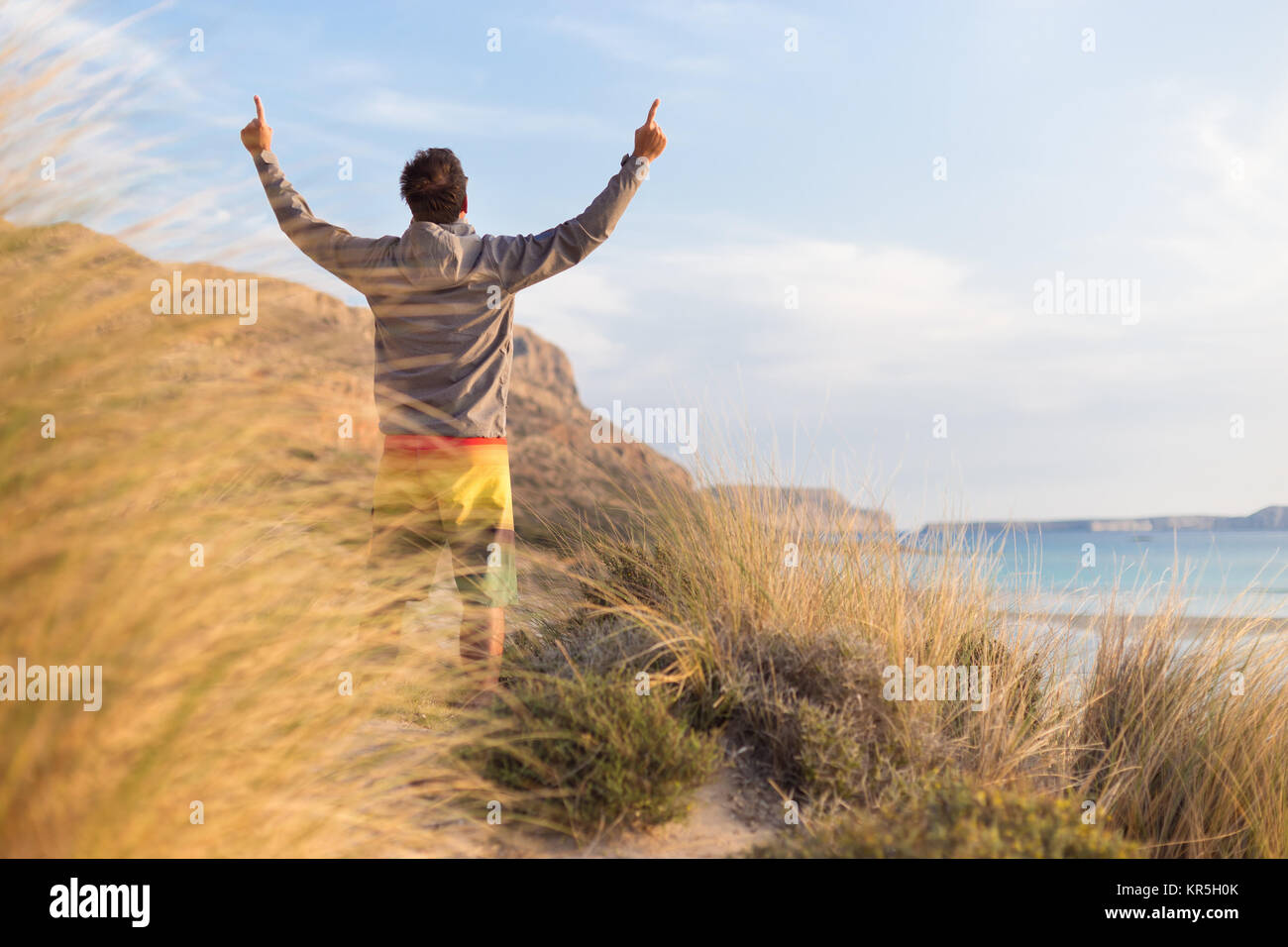Free active man enjoying beauty of nature Stock Photo - Alamy
