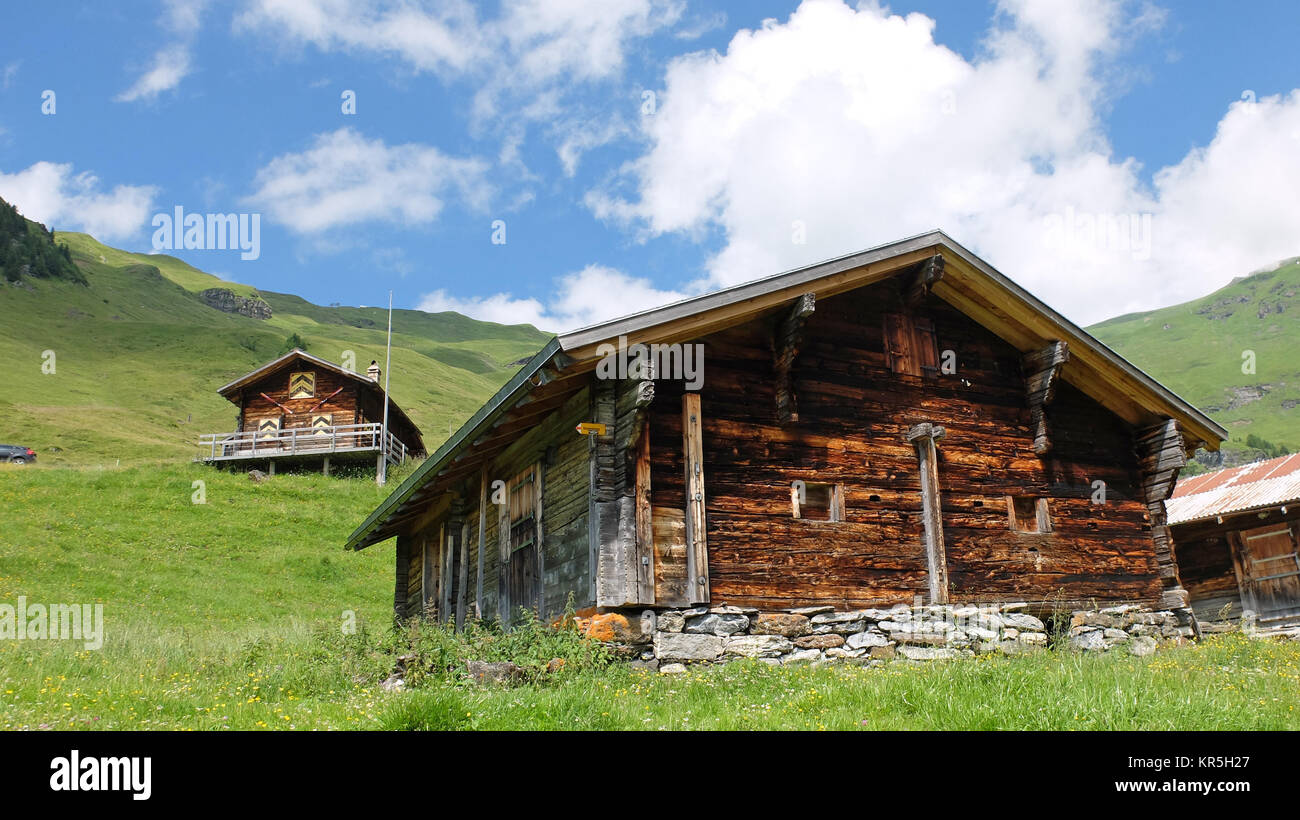 alpine huts on the hasliberg Stock Photo - Alamy