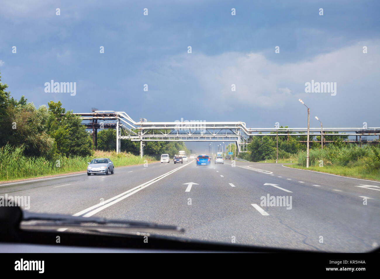 driving car on highway in sunny summer day Stock Photo - Alamy