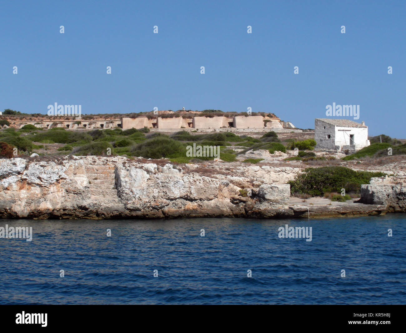 island in the port of mahon Stock Photo - Alamy