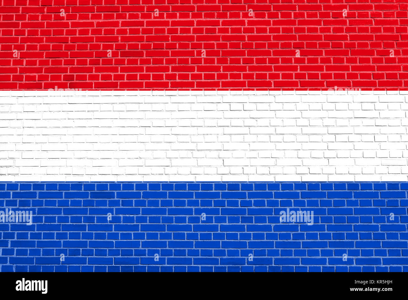 Flag of Netherlands on brick wall background Stock Photo - Alamy