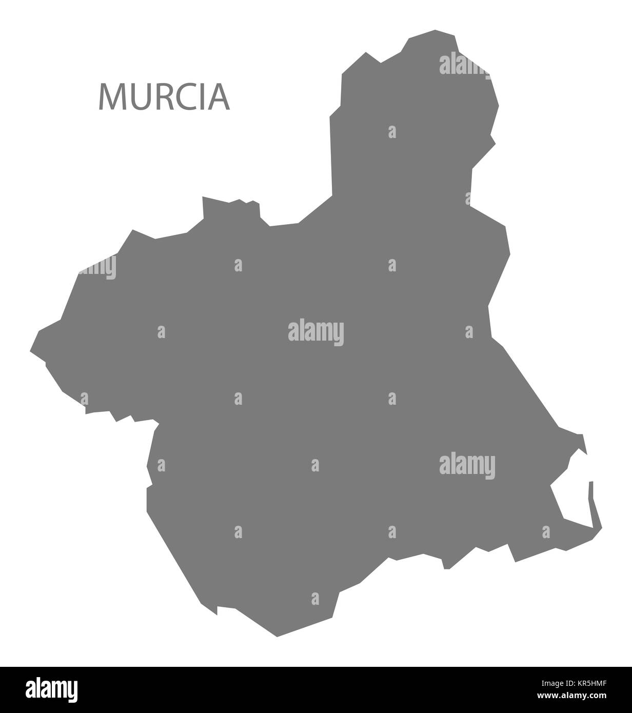 Murcia Spain Map grey Stock Photo - Alamy