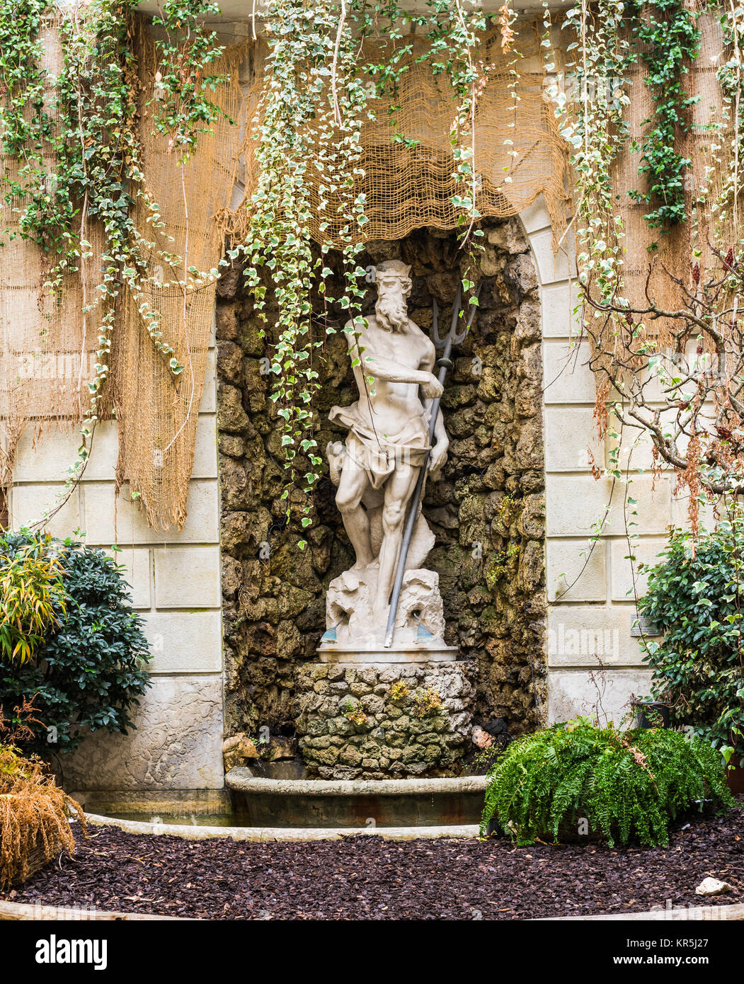 The statue of Neptune (1767). original statue in the courtyard of the ...