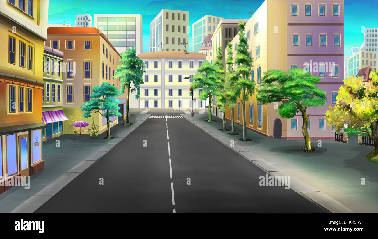 Crossroads street scene hi-res stock photography and images - Alamy