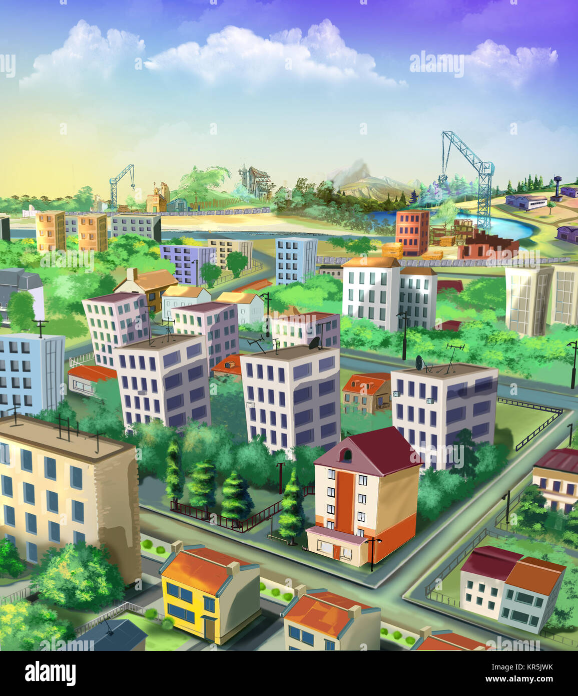 Cityscape. View from above Stock Photo - Alamy