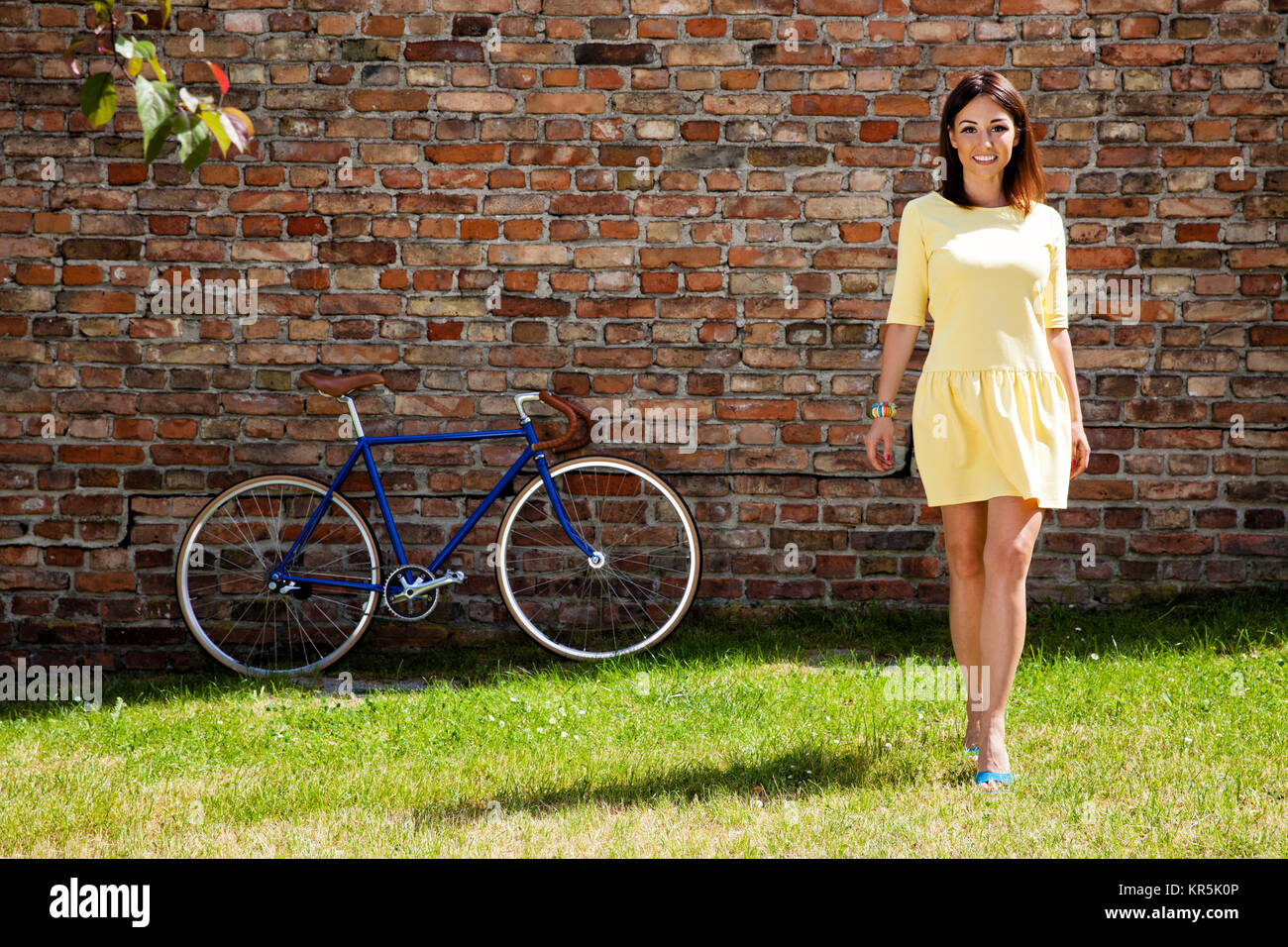 Attractive woman in the park Stock Photo - Alamy