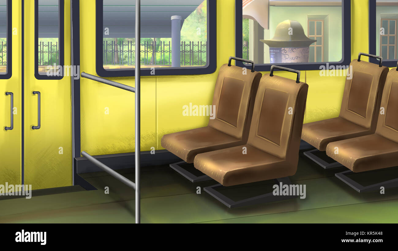 Interior bus illustration hi-res stock photography and images - Alamy