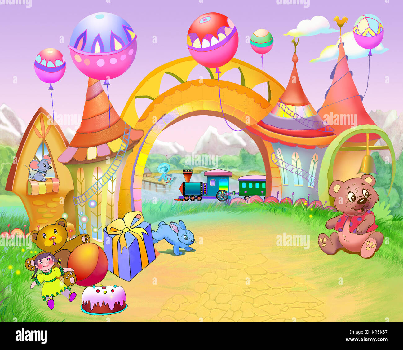 Fairy Tale Arch in Childhood Road Stock Photo - Alamy