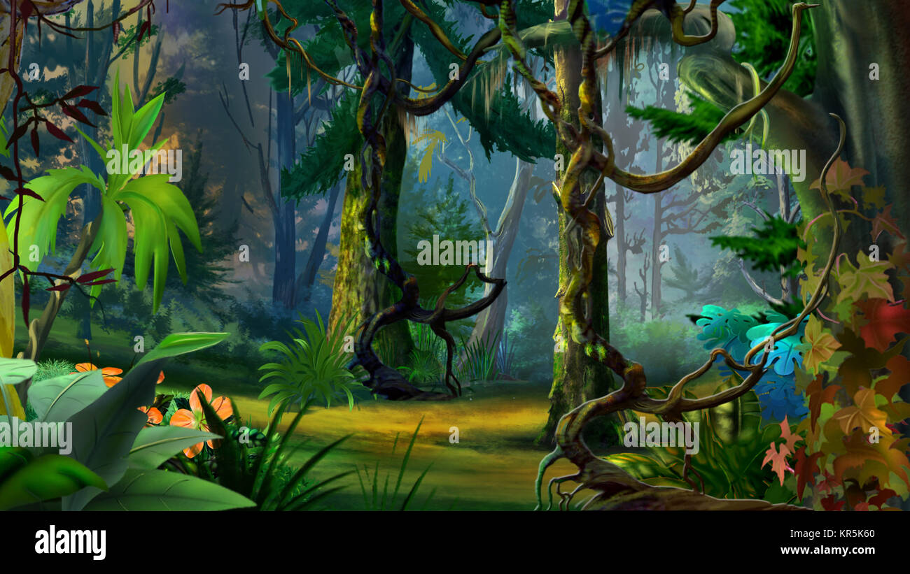 Hidden Forest Path in Summer Stock Photo - Alamy