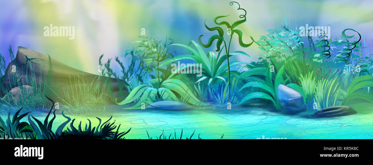 Underwater Plants. Panorama Stock Photo - Alamy