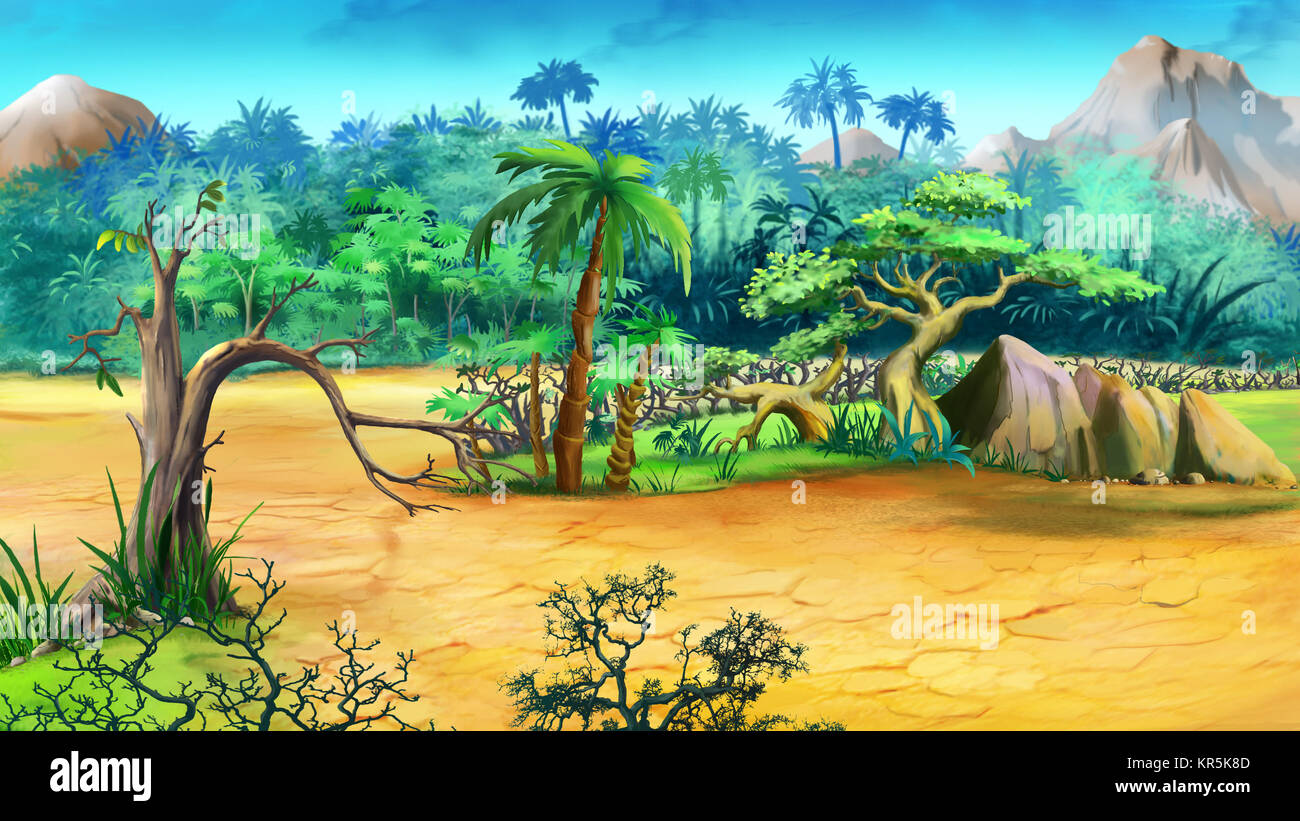 View of the African Bush. Summer Day Stock Photo - Alamy