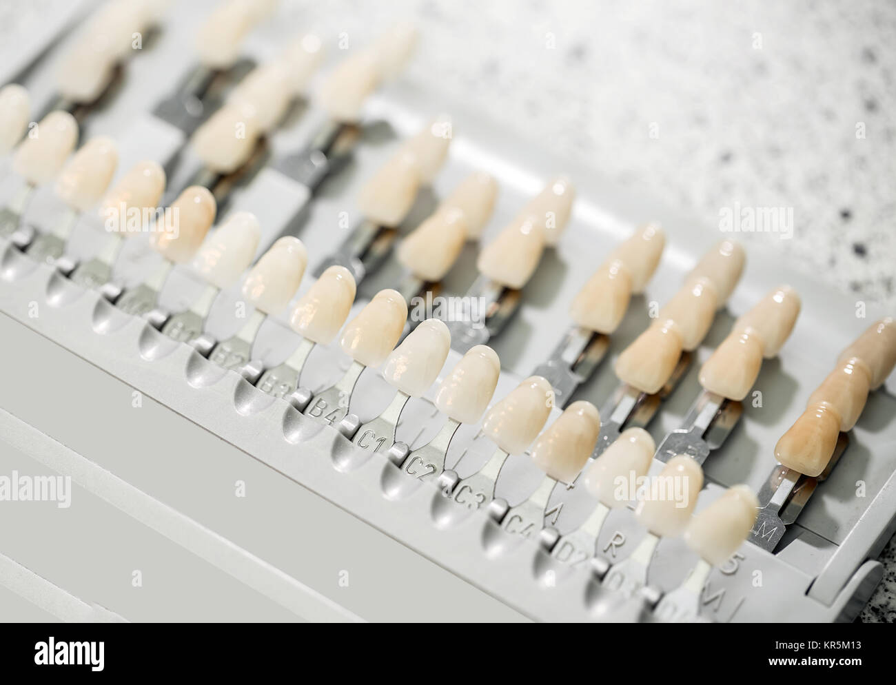 Choose color tone of teeth Stock Photo - Alamy