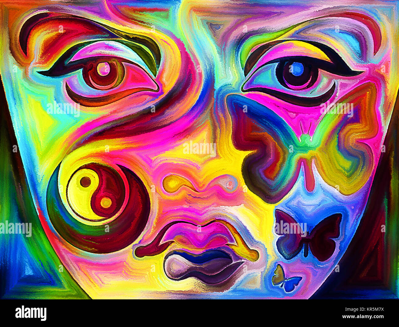 Advance of Blue Girl Stock Photo - Alamy