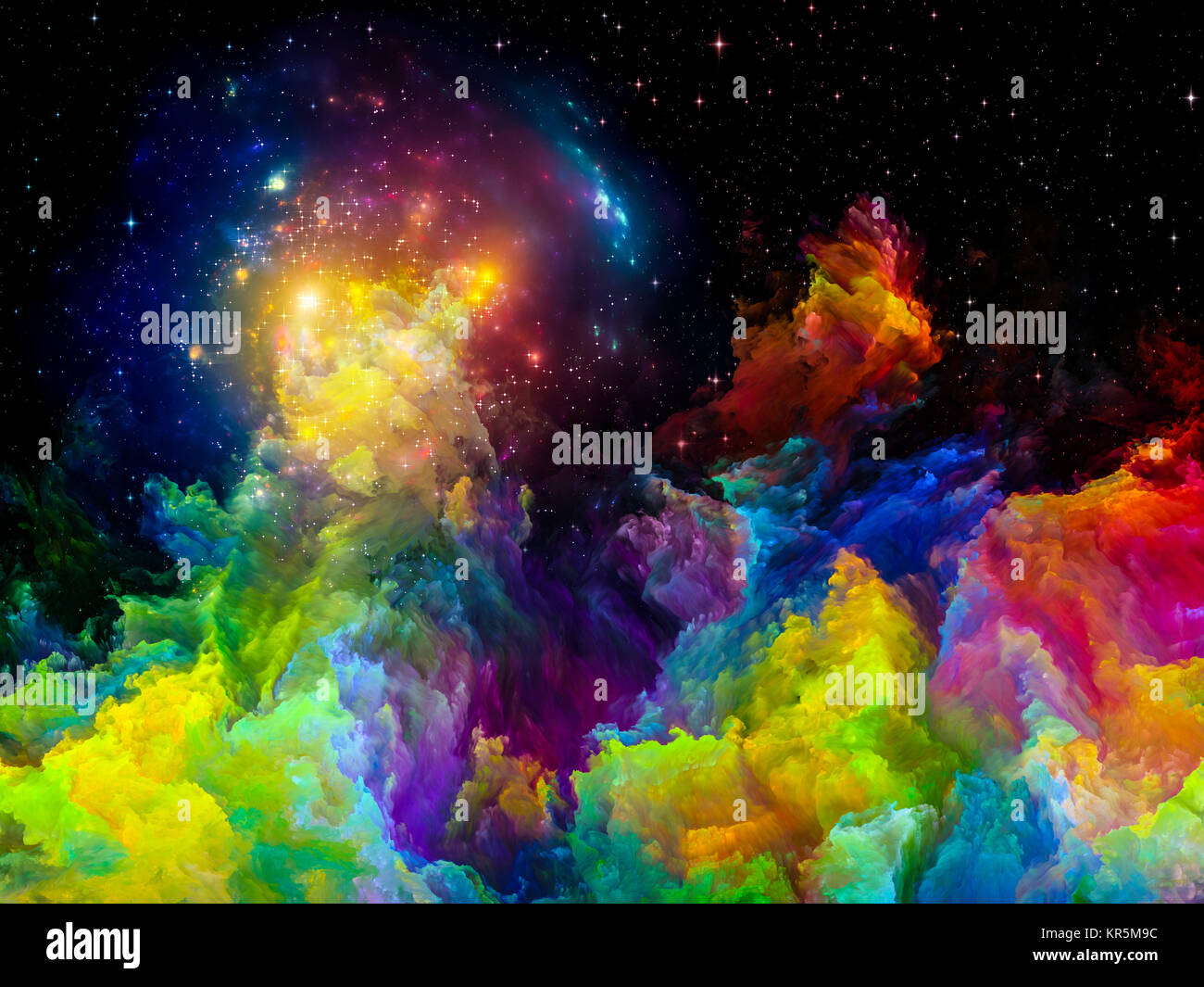 Virtual Painted World Stock Photo - Alamy
