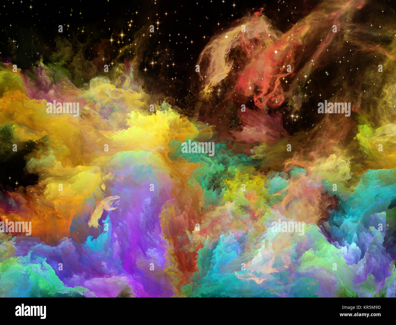 Lights of Space Nebula Stock Photo - Alamy