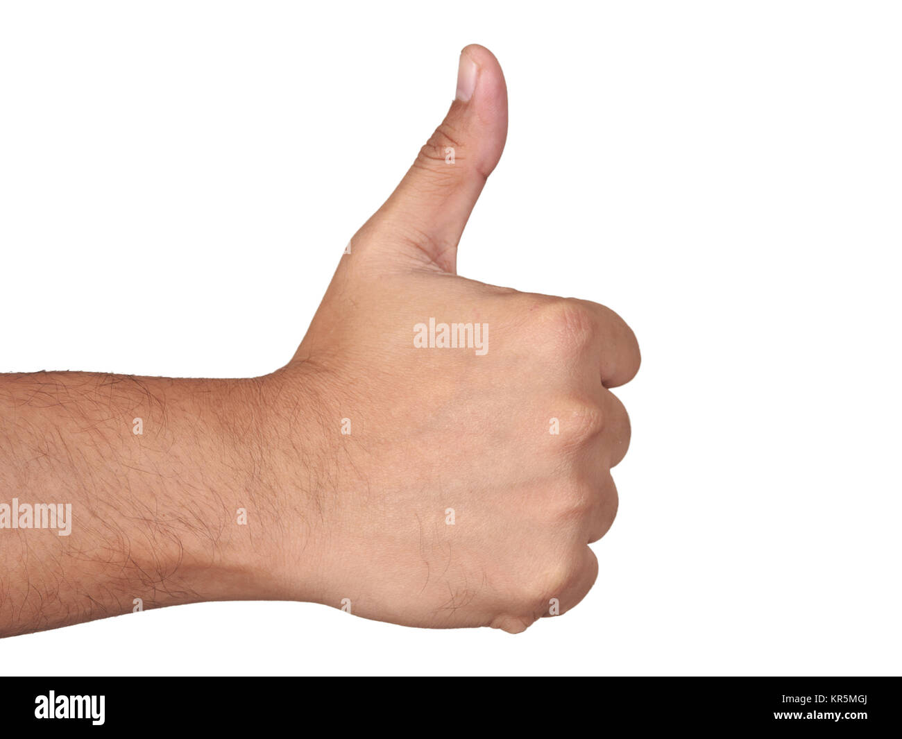 hand thumbs up isolated on white background Stock Photo - Alamy