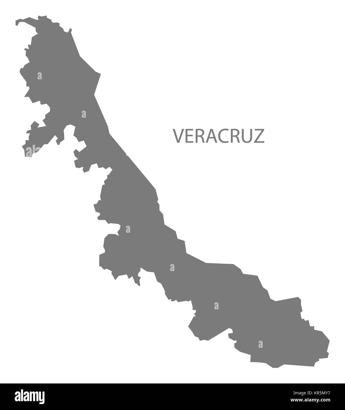 Veracruz Mexico Map grey Stock Photo - Alamy