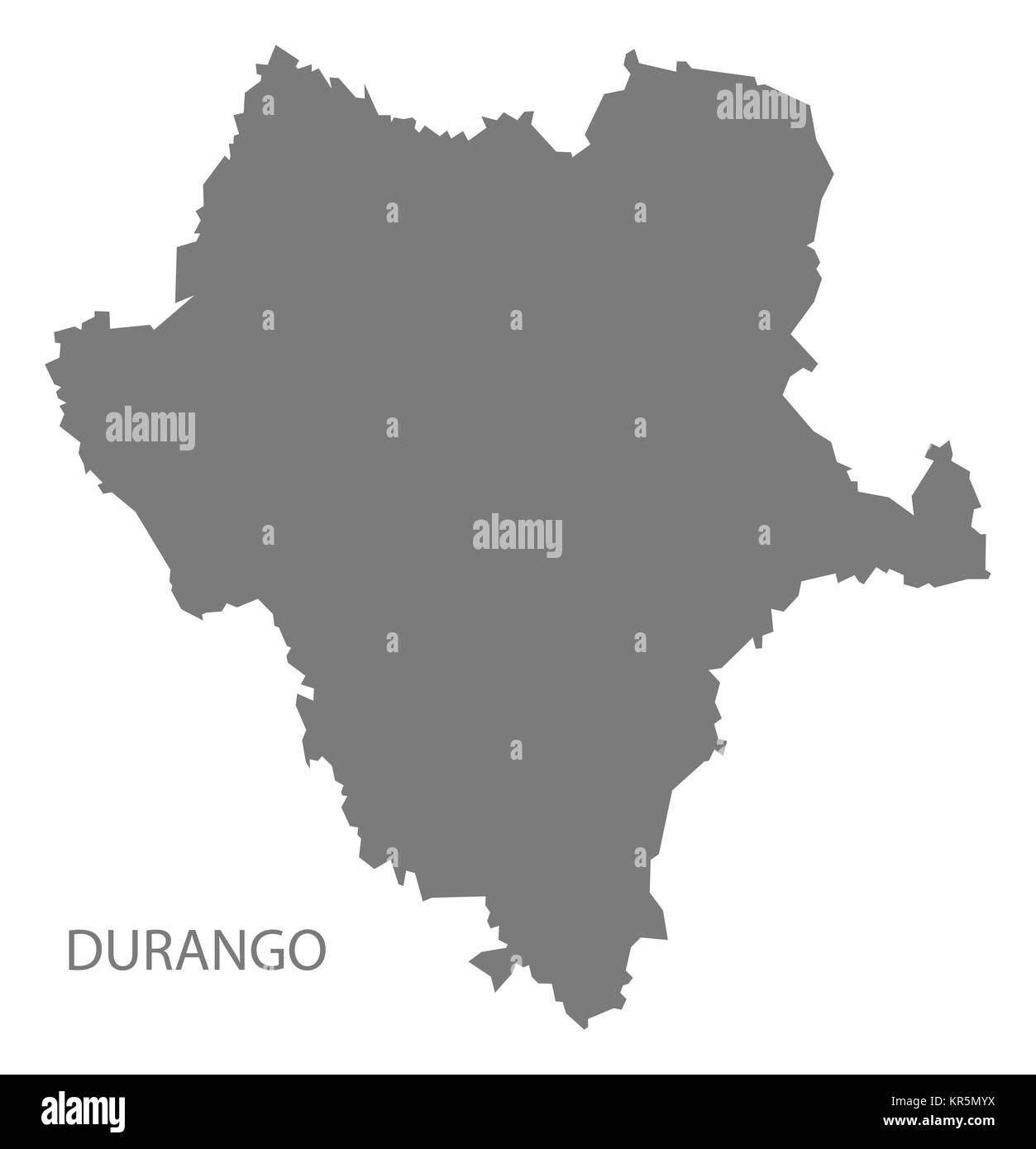 Durango Mexico Map grey Stock Photo - Alamy