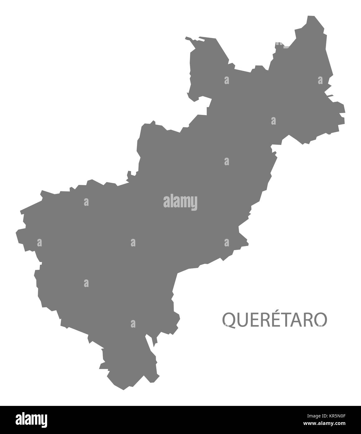 Queretaro Mexico Map grey Stock Photo - Alamy