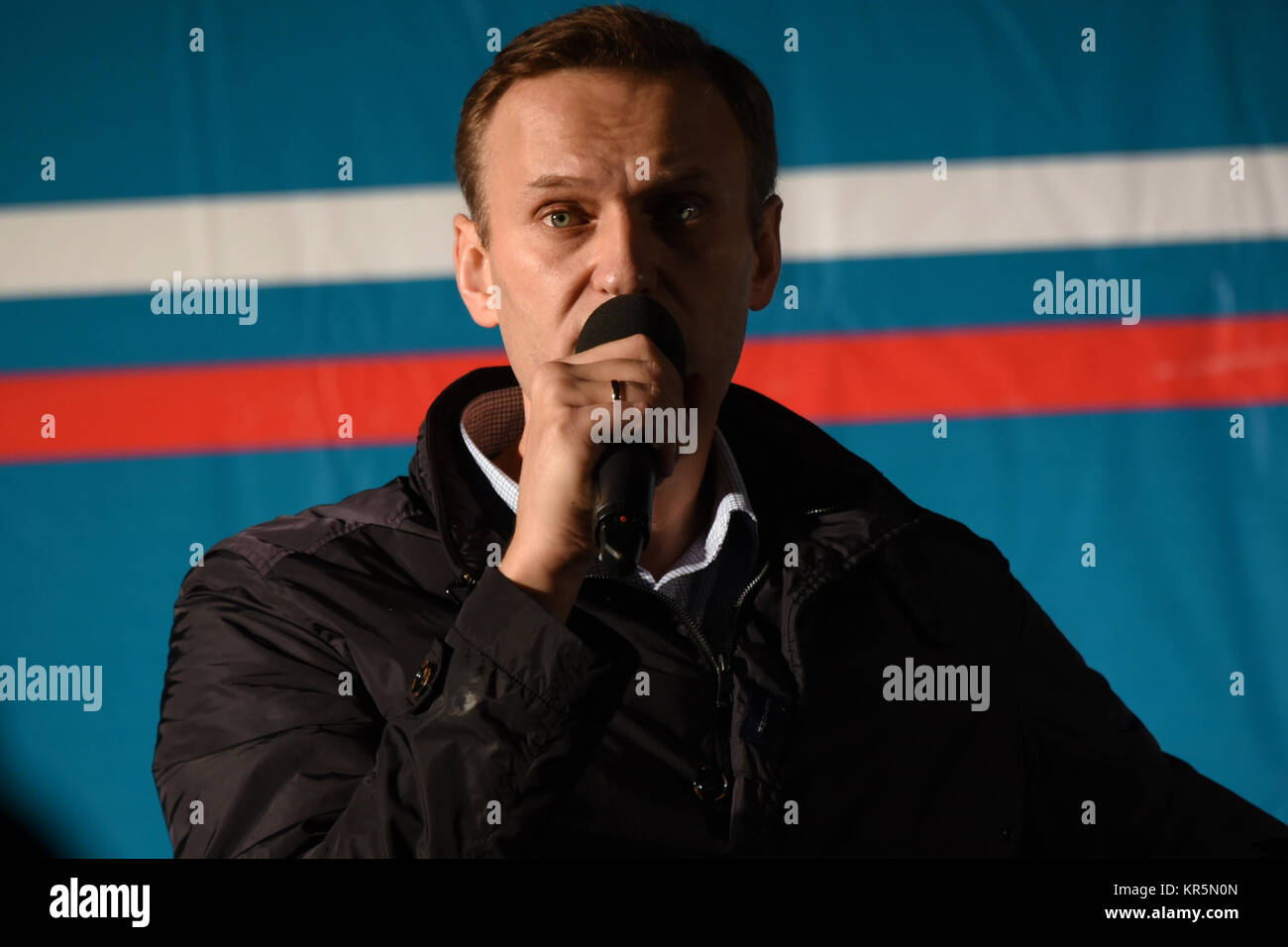Russian opposition leader Alexei Navalny speaks at his first "Navalny ...