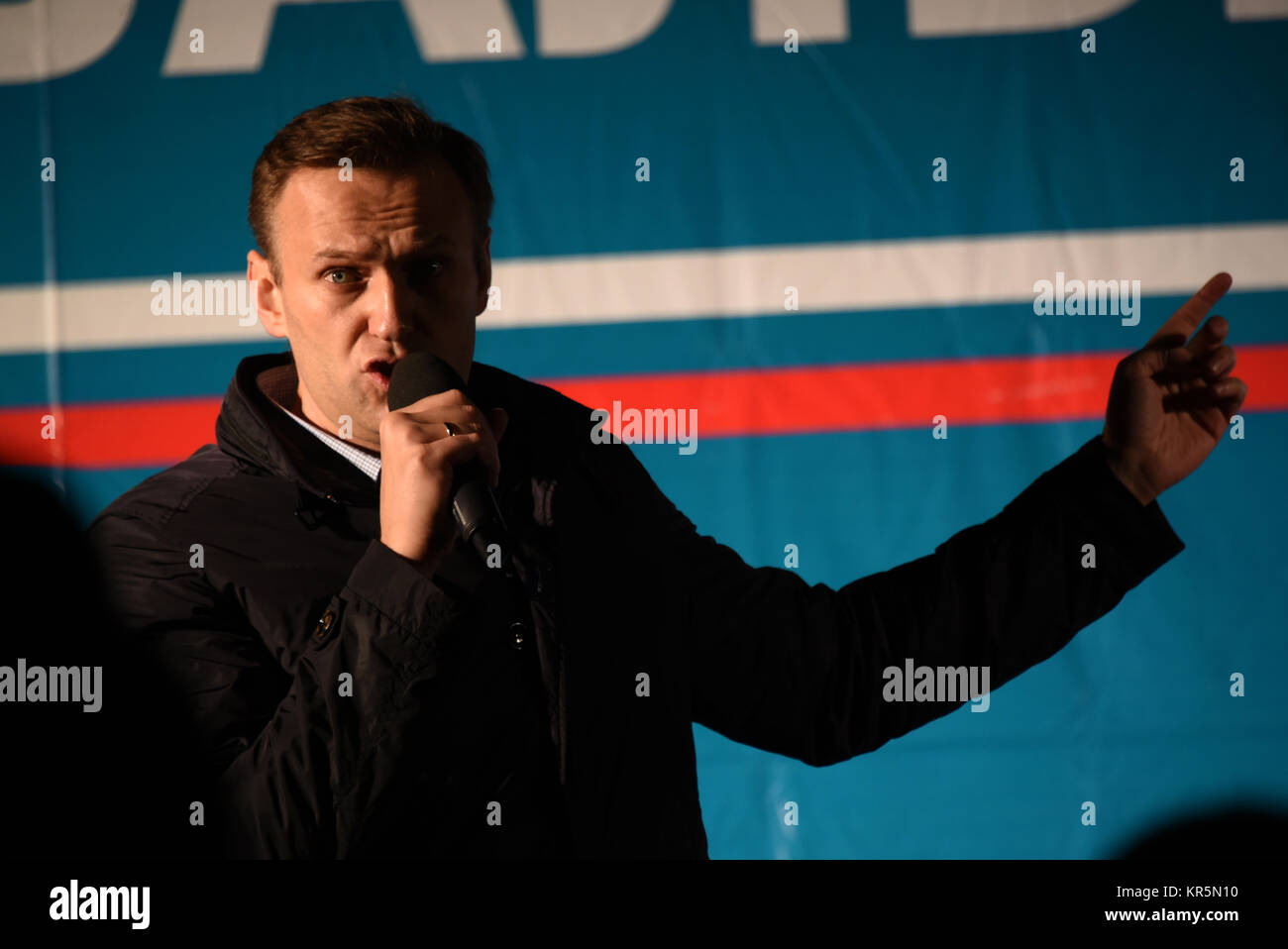 Russian opposition leader Alexei Navalny speaks at his first "Navalny ...