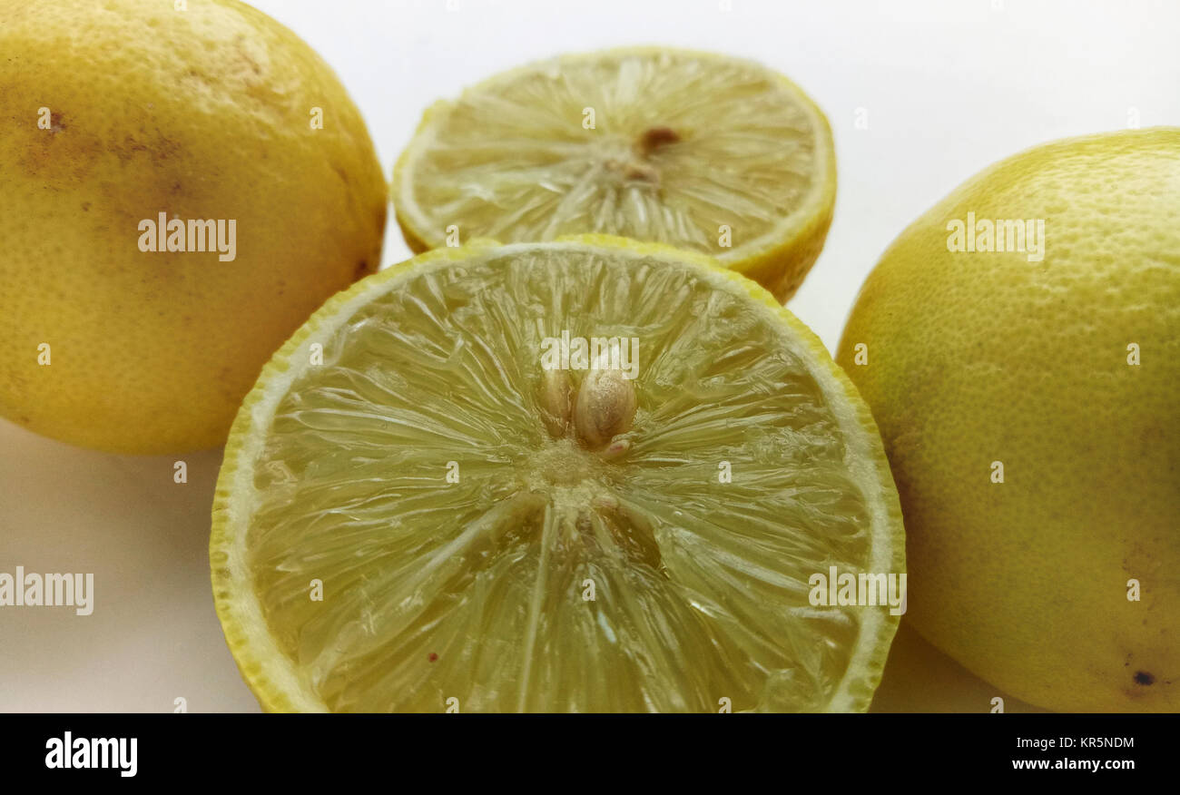 Fresh Lemon Slice Natural Healthy Fruit Stock Photo - Alamy