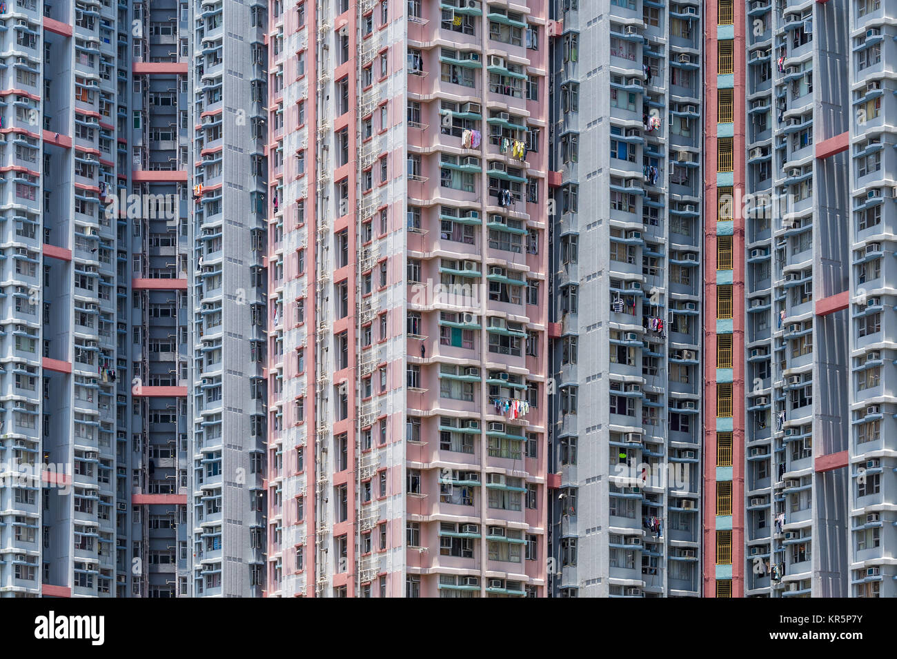 Compact life of crowded building Stock Photo - Alamy
