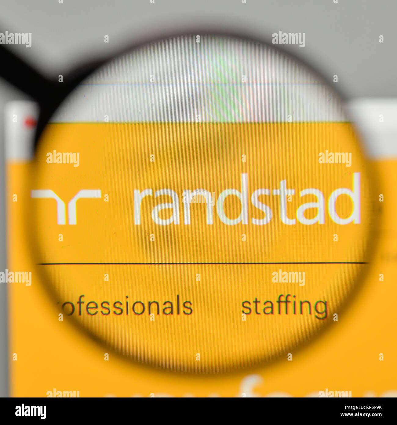 Milan, Italy - November 1, 2017: Randstad Holding logo on the website ...