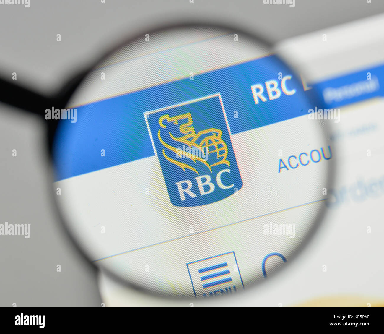 Milan, Italy - November 1, 2017: RBC logo on the website homepage Stock ...