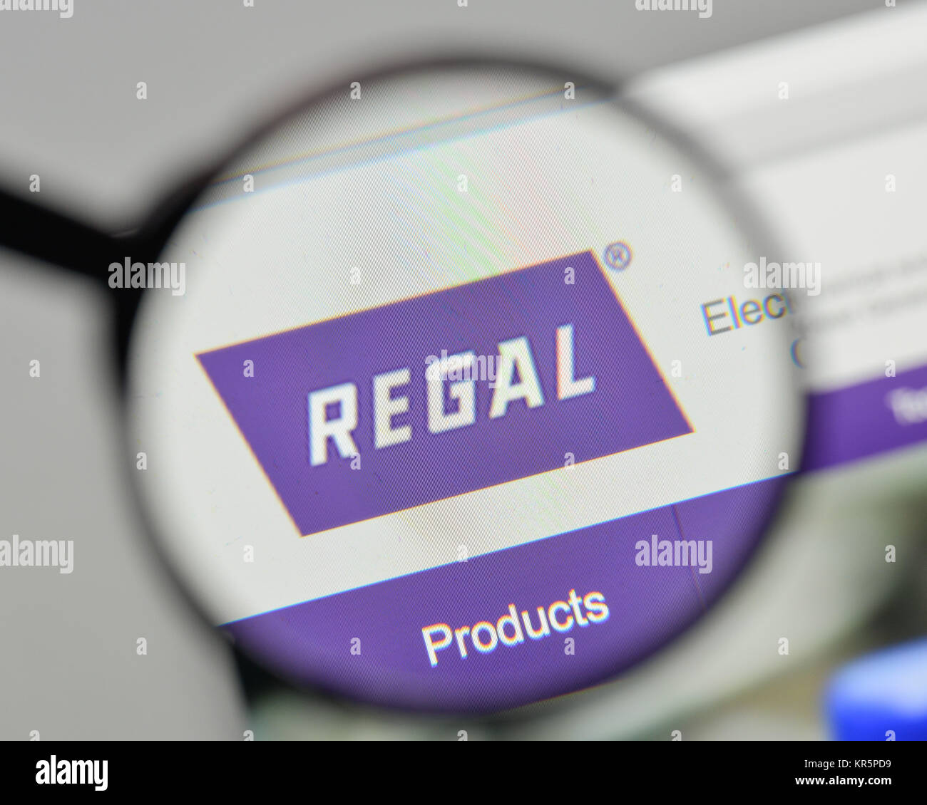 Milan, Italy - November 1, 2017: Regal Beloit logo on the website ...