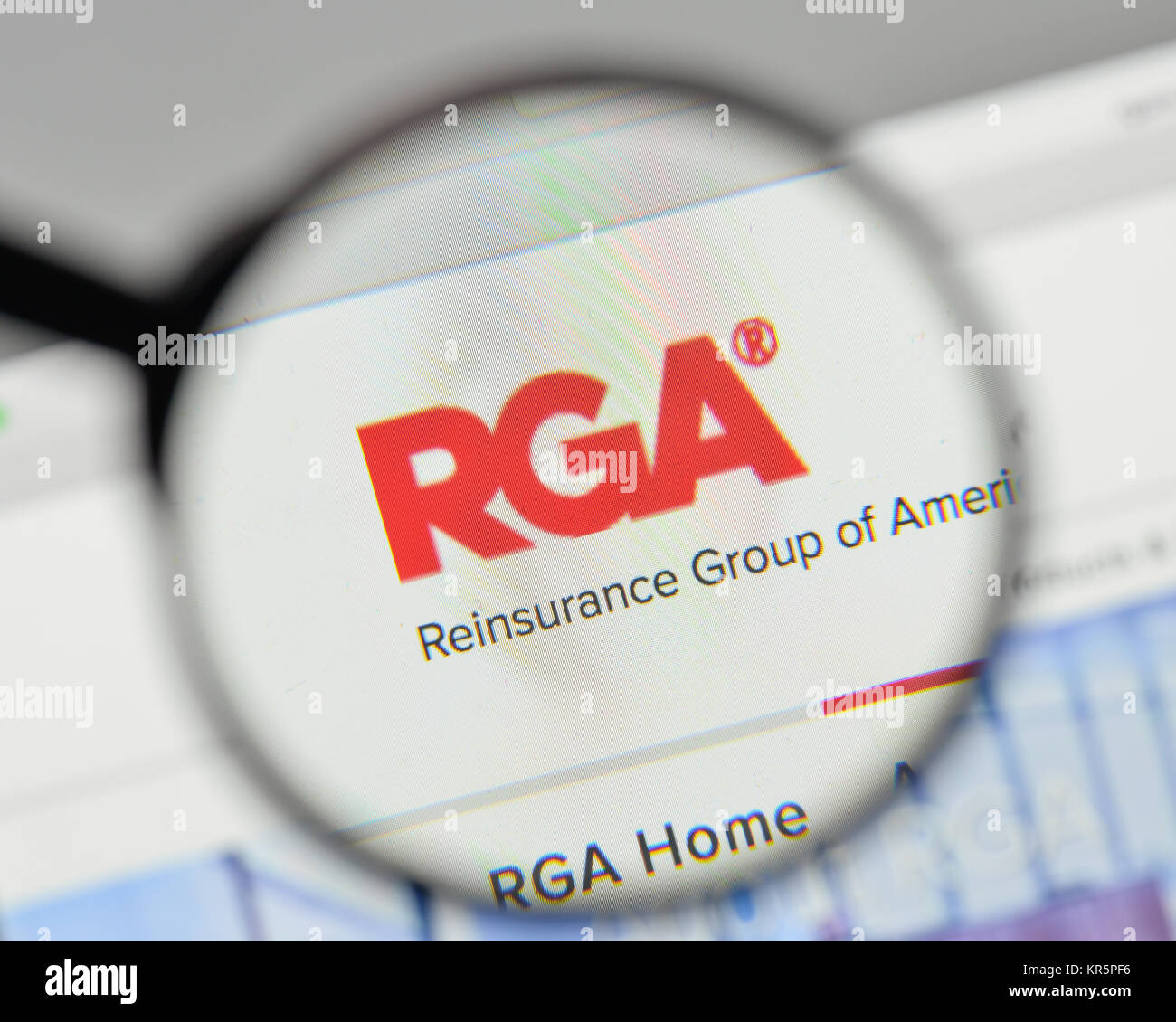 Milan, Italy - November 1, 2017: ReInsurance Group of America logo on ...