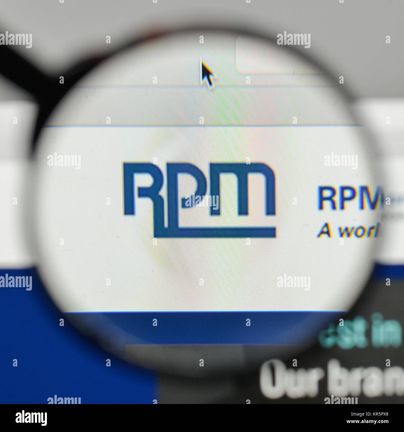 Milan, Italy - November 1, 2017: RPM International logo on the website ...