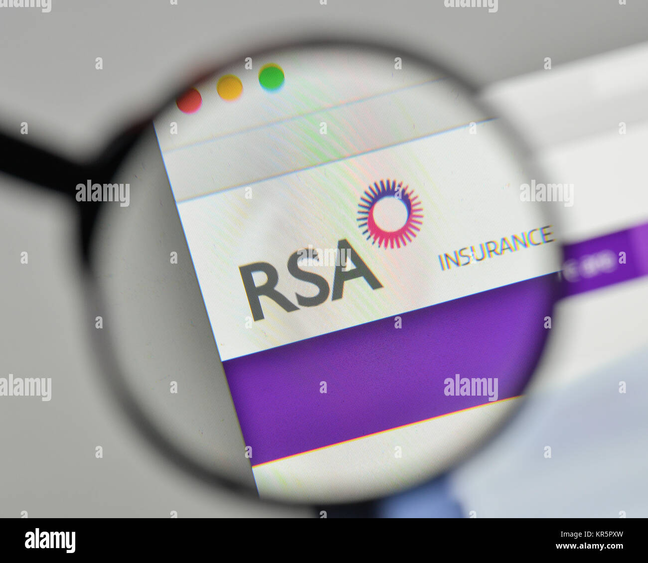 Milan, Italy - November 1, 2017: RSA Insurance Group logo on the ...