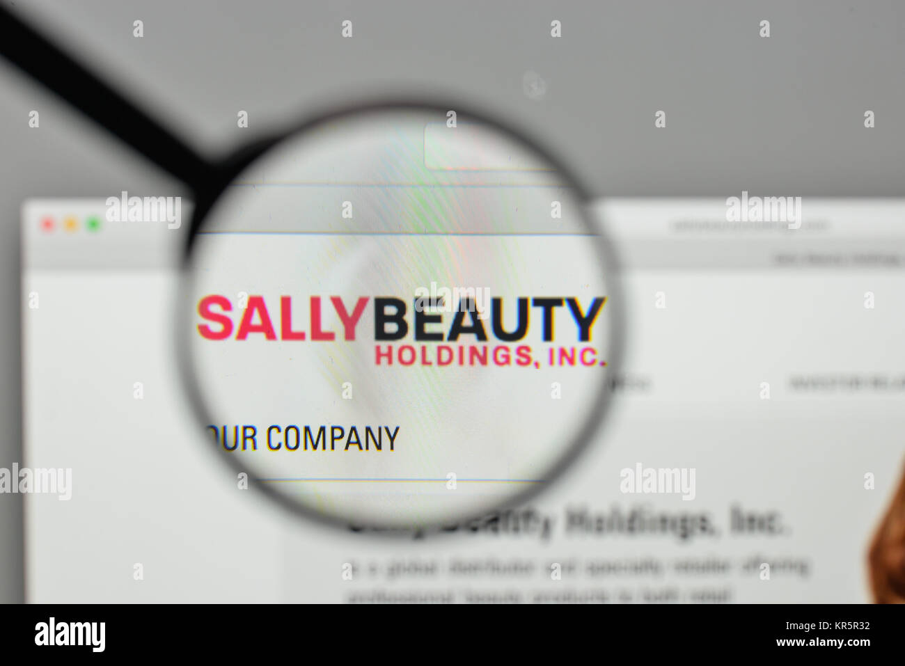 Milan, Italy - November 1, 2017: Sally Beauty Holdings logo on the ...