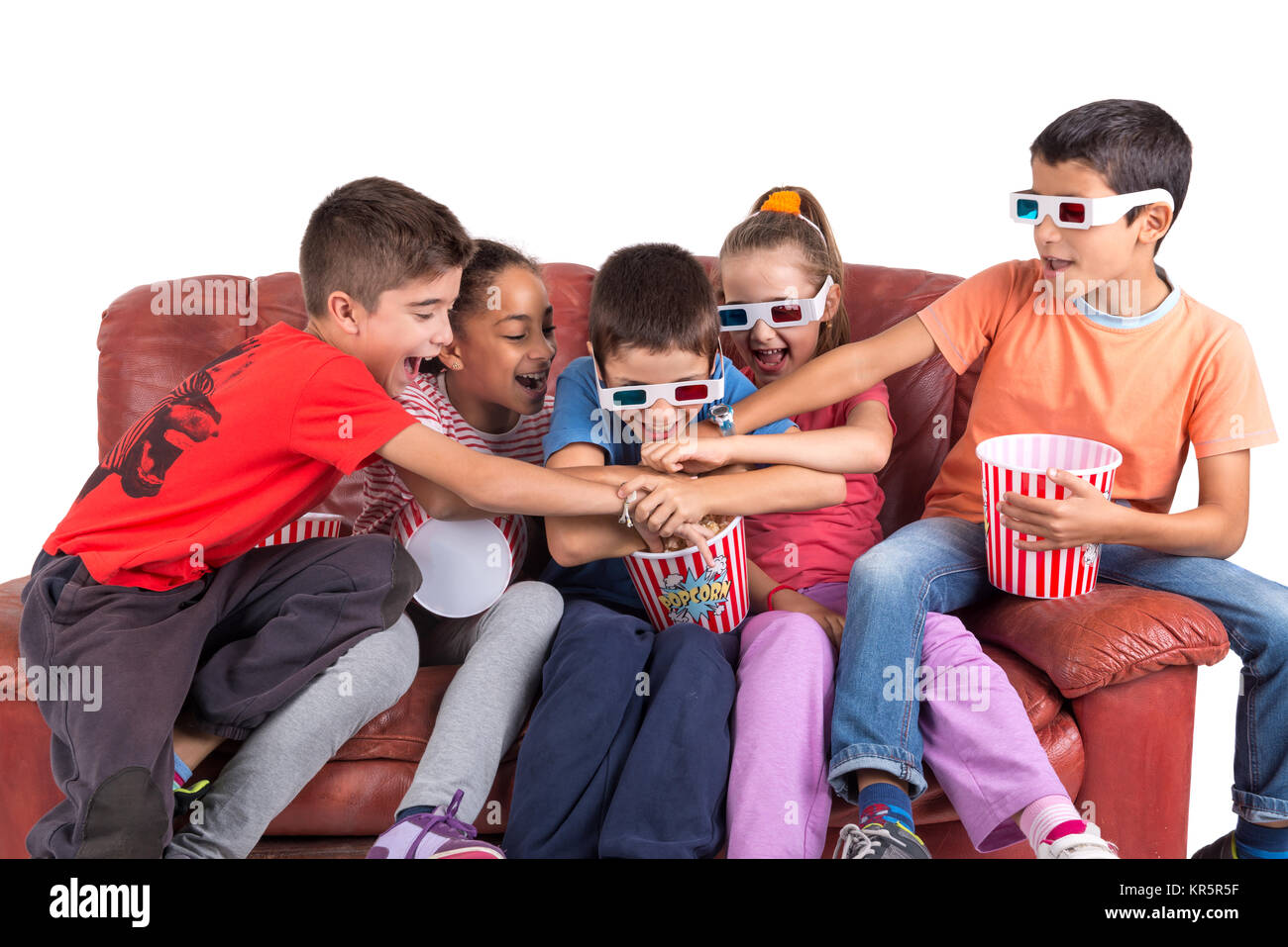 Kids in the movies Stock Photo - Alamy