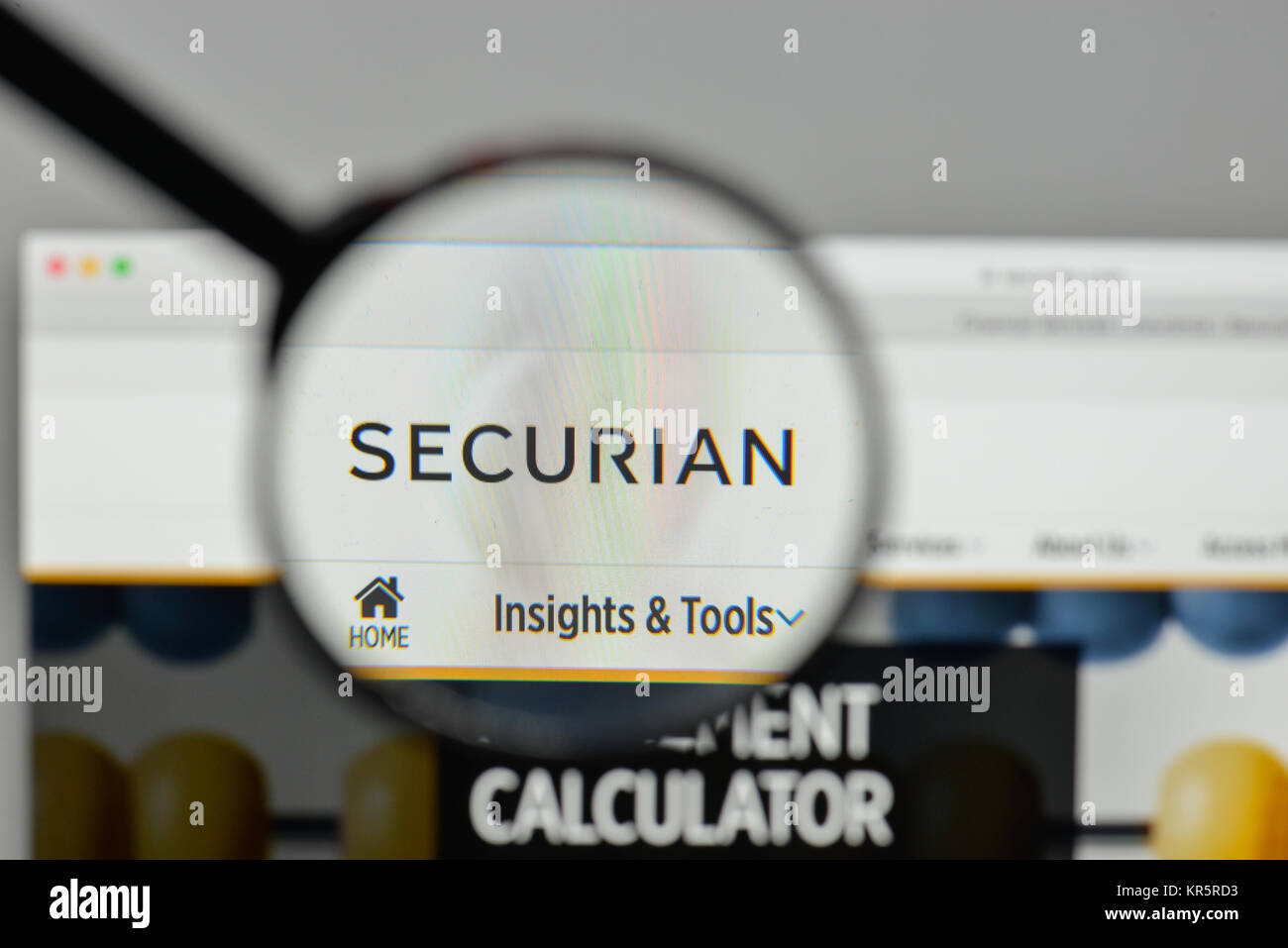 Milan, Italy - November 1, 2017: Securian Financial Group logo on the ...