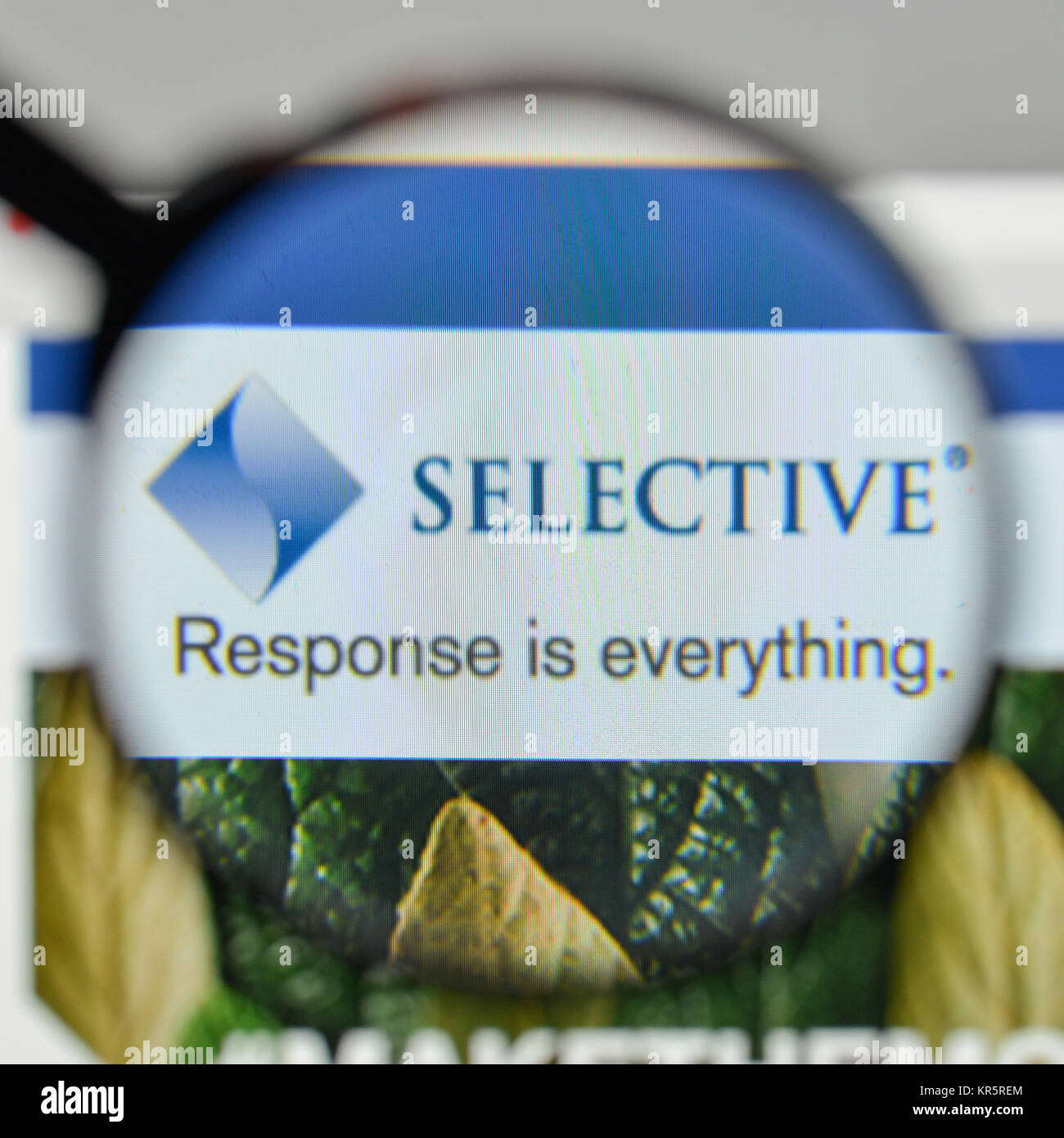 Milan, Italy - November 1, 2017: Selective Insurance Group logo on the ...