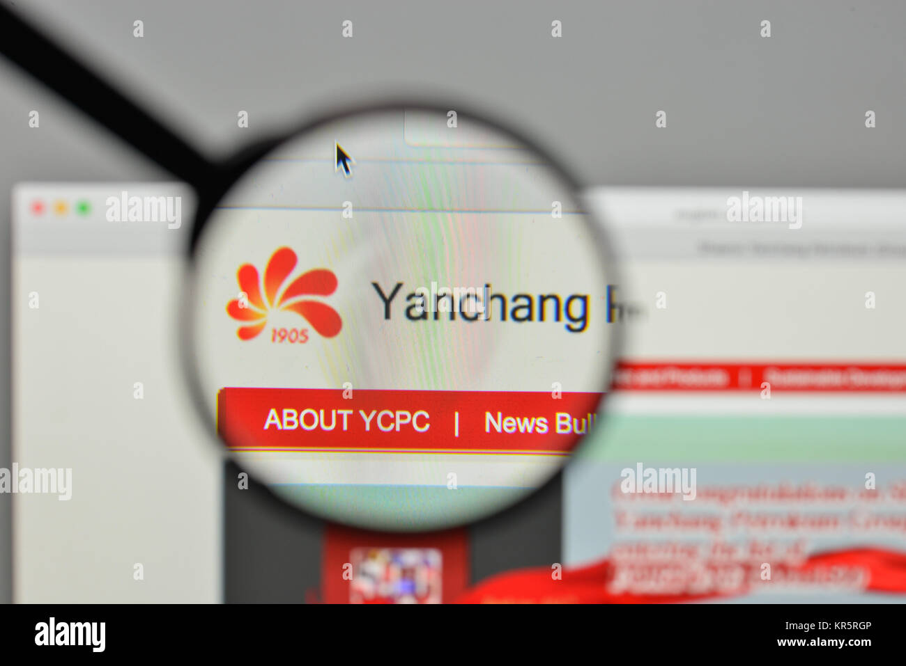 Milan, Italy - November 1, 2017: Shaanxi Yanchang Petroleum logo on the ...