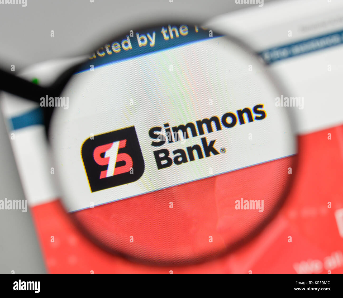 Milan, Italy - November 1, 2017: Simmons First National logo on the ...