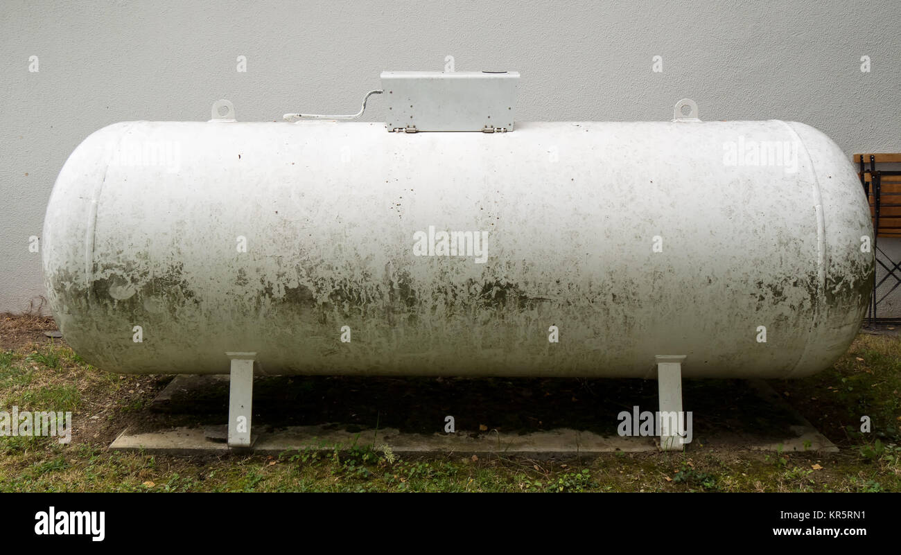 white gaz tank Stock Photo - Alamy